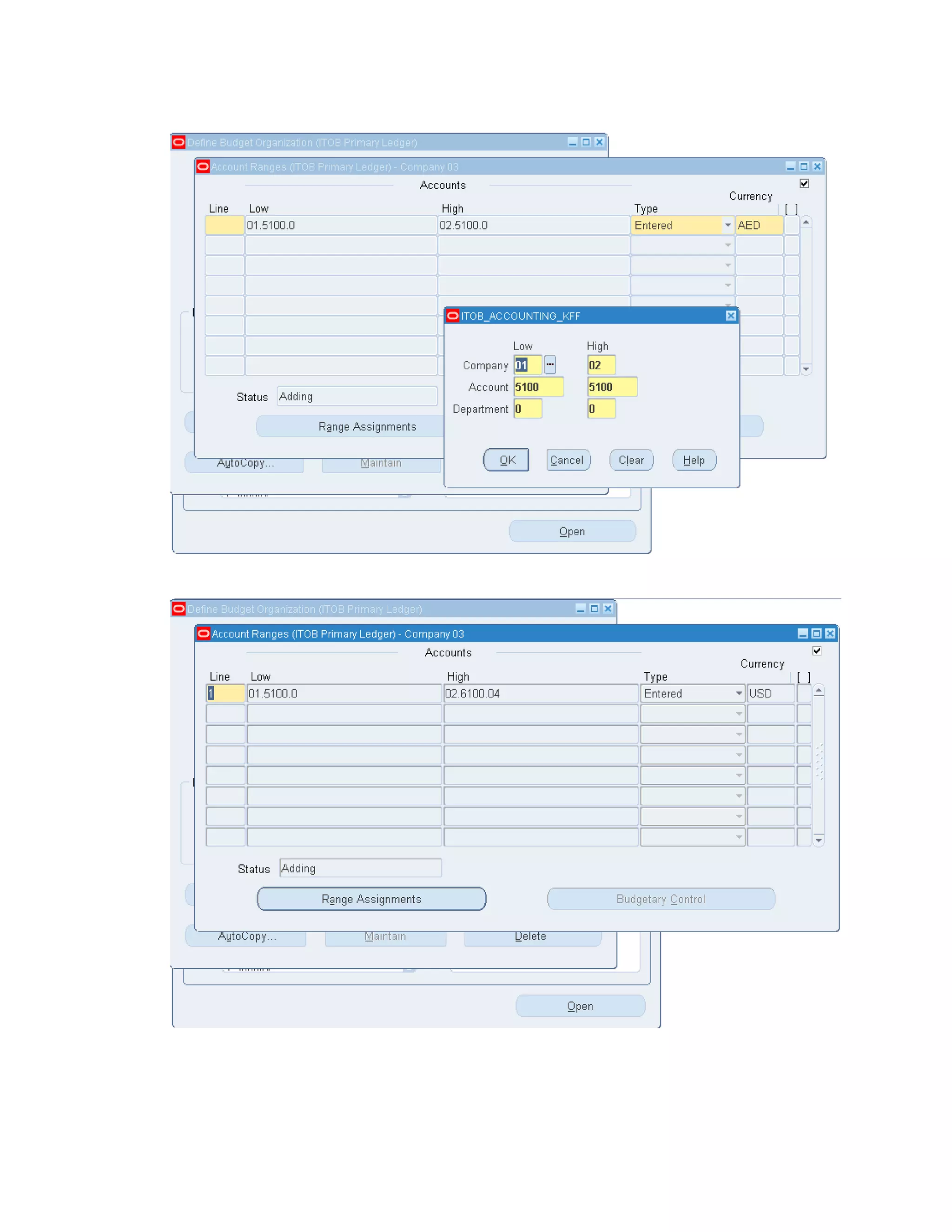 Setup of budget in oracle | DOCX