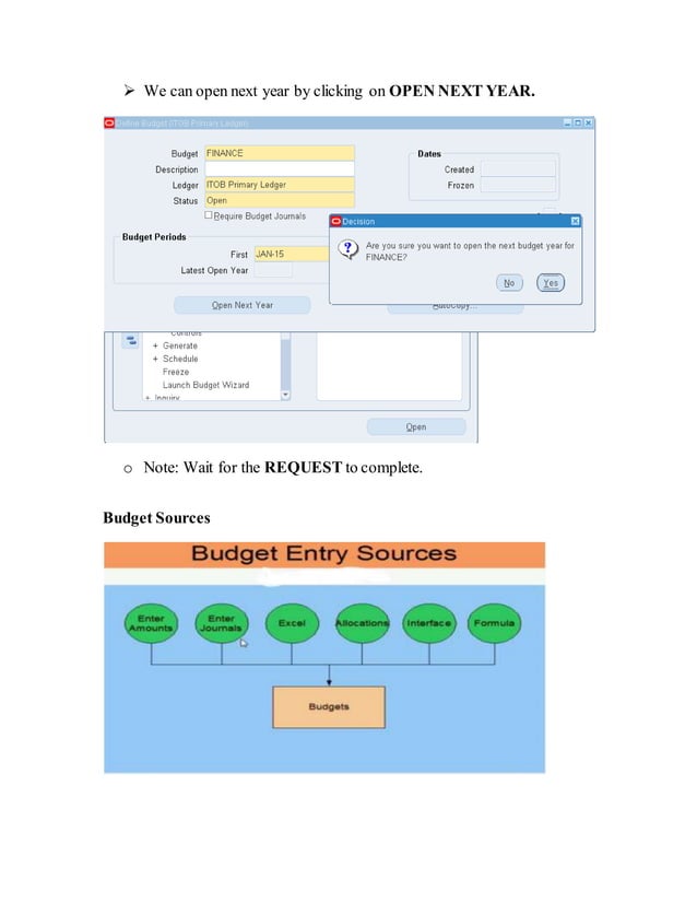 Setup of budget in oracle | PDF