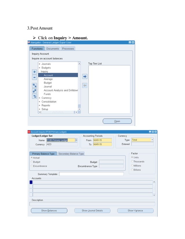 Setup of budget in oracle | DOCX | Business Accounting & Finance | Business