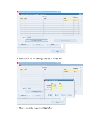 Setup of budget in oracle | DOCX
