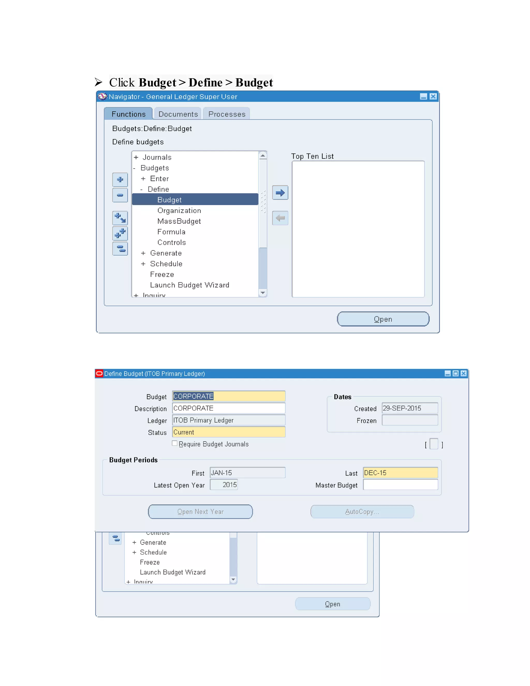 Oracle General Ledger R12 Budgeting Configuration | PDF