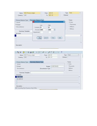 Oracle General Ledger R12 Budgeting Configuration | PDF