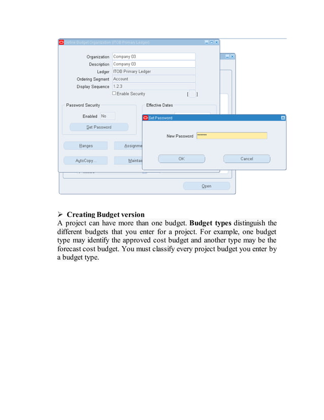 Oracle General Ledger R12 Budgeting Configuration | PDF
