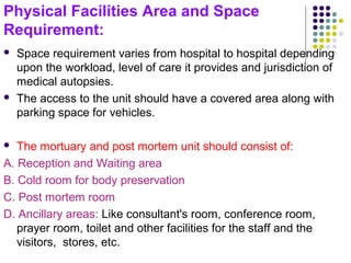 mortuary and its setup | PPT