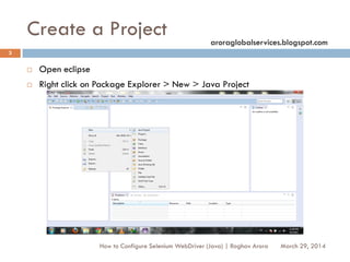 Setup of project in web driver | PPT