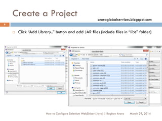 Setup of project in web driver | PPT