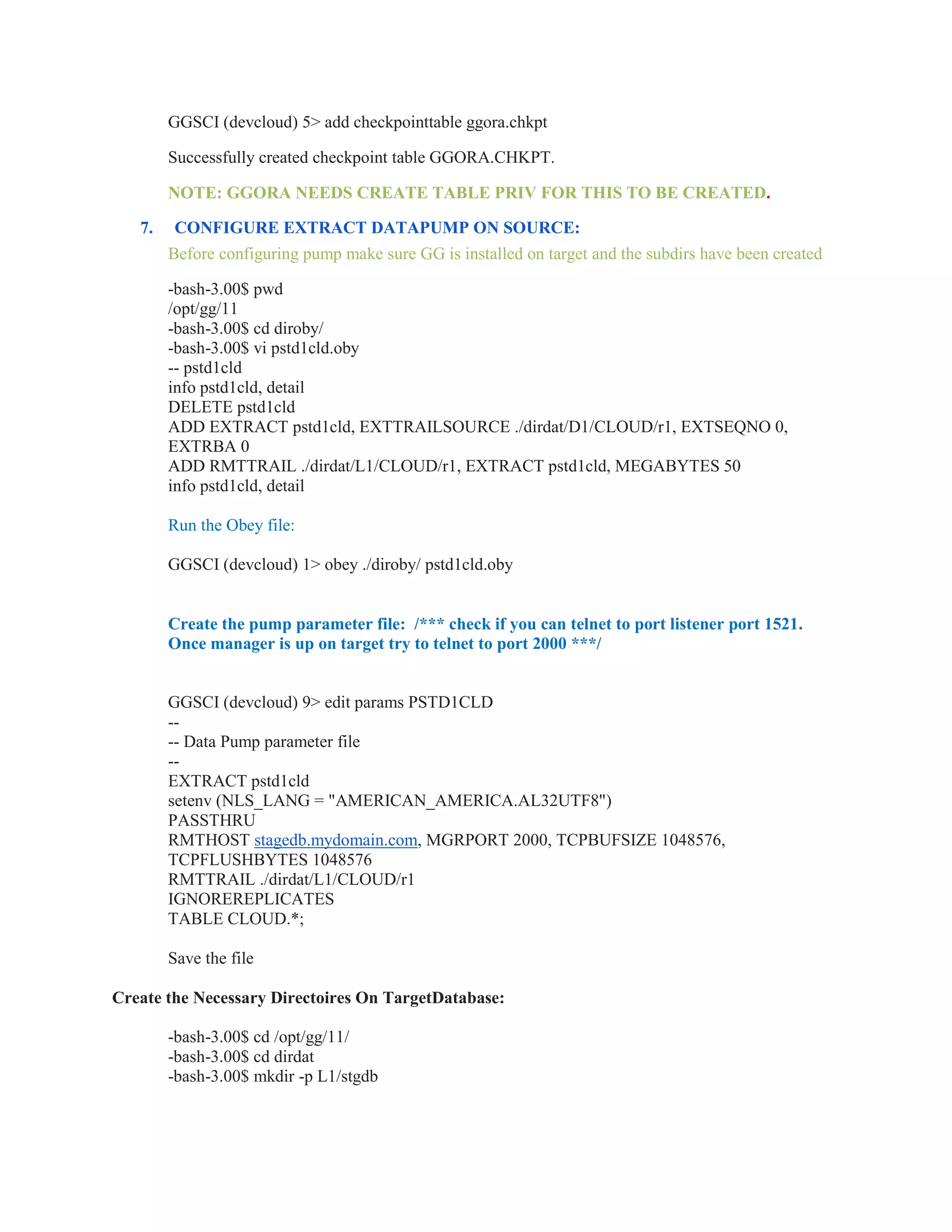 Setup oracle golden gate 11g replication | PDF