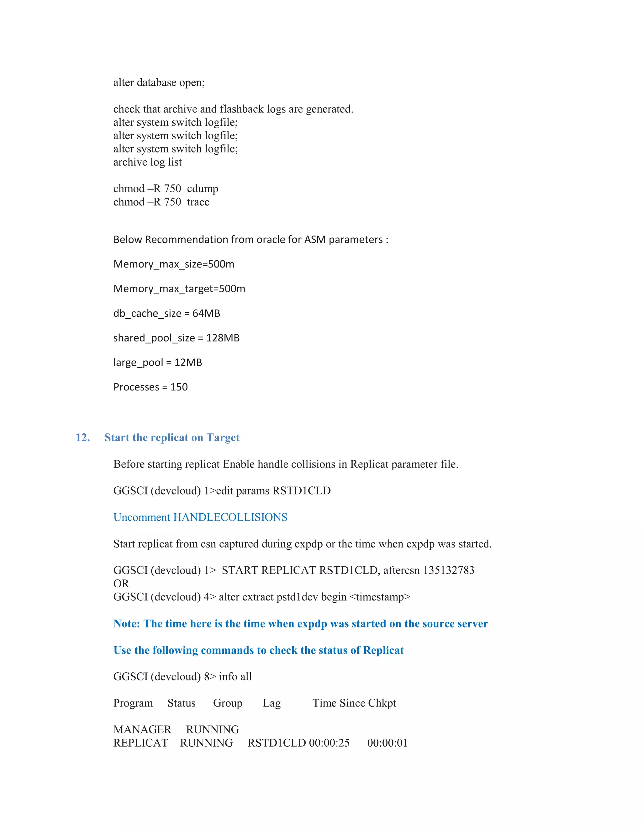 Setup oracle golden gate 11g replication | PDF