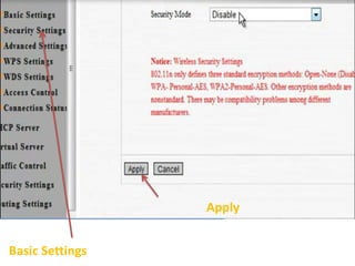 Setup router tendo | PPSX | Computer Networking | Computing