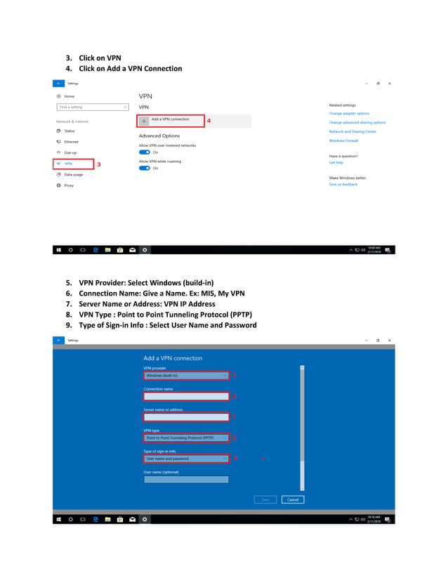 Setup VPN on Window 10 | PDF