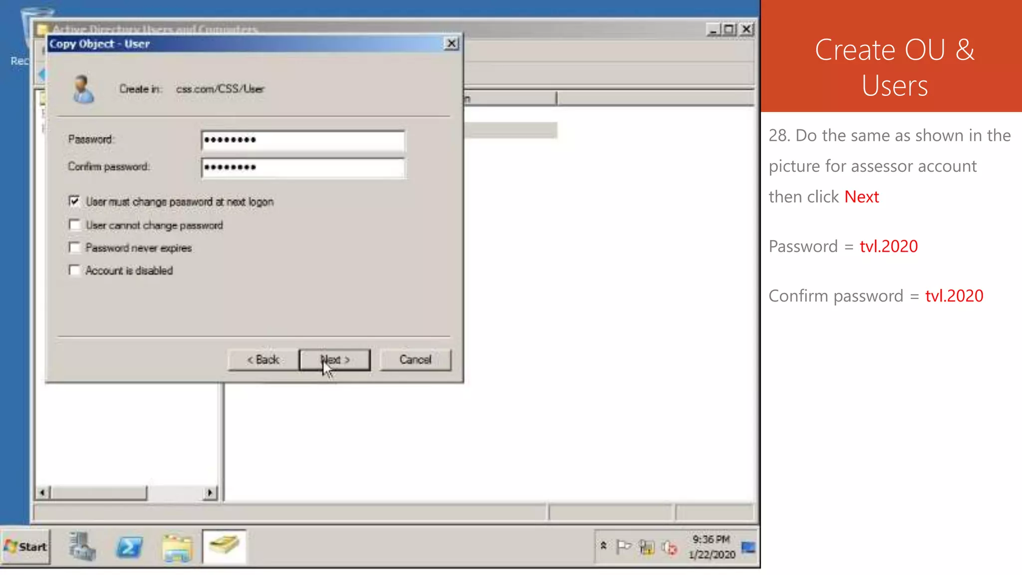 Setup windows server 2008 r2 create ou and users | PPT