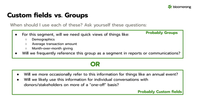 Database Set Up Basics Bloomerang Academy | PPT