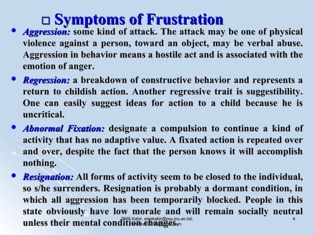 Frustration | PPT | Mental Health | Diseases and Conditions
