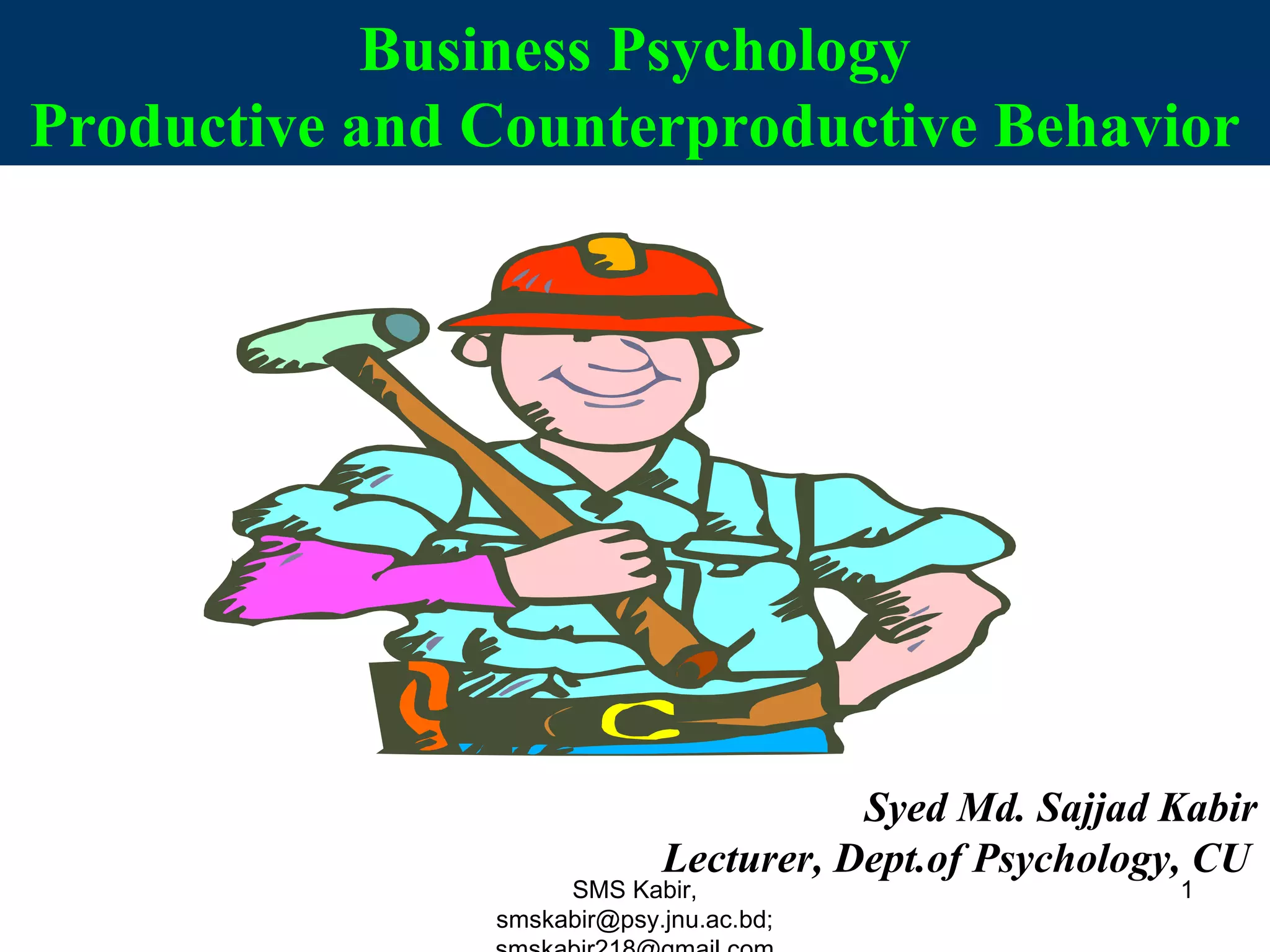 Productive and Non-productive Behavior | PPT