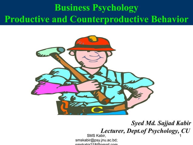 Productive and Non-productive Behavior | PPT | Business | Business and ...