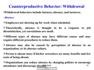 Productive and Non-productive Behavior | PPT