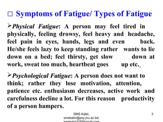 Fatigue | PPT | Diseases and Conditions | Medical Health