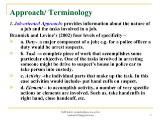 Job Analysis | PPT | Resume Writing and Advice | Job Search