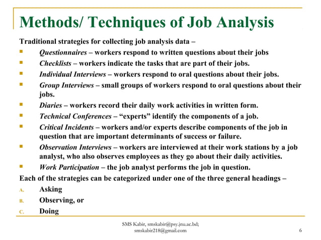 Job Analysis | PPT