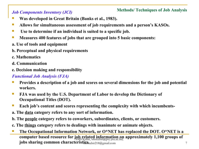Job Analysis | PPT