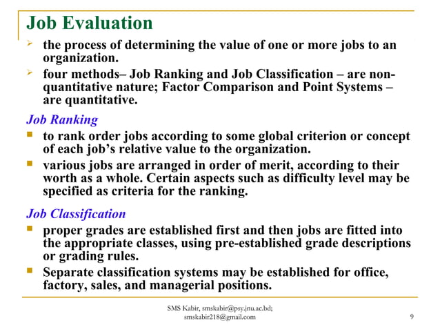 Job Analysis | PPT