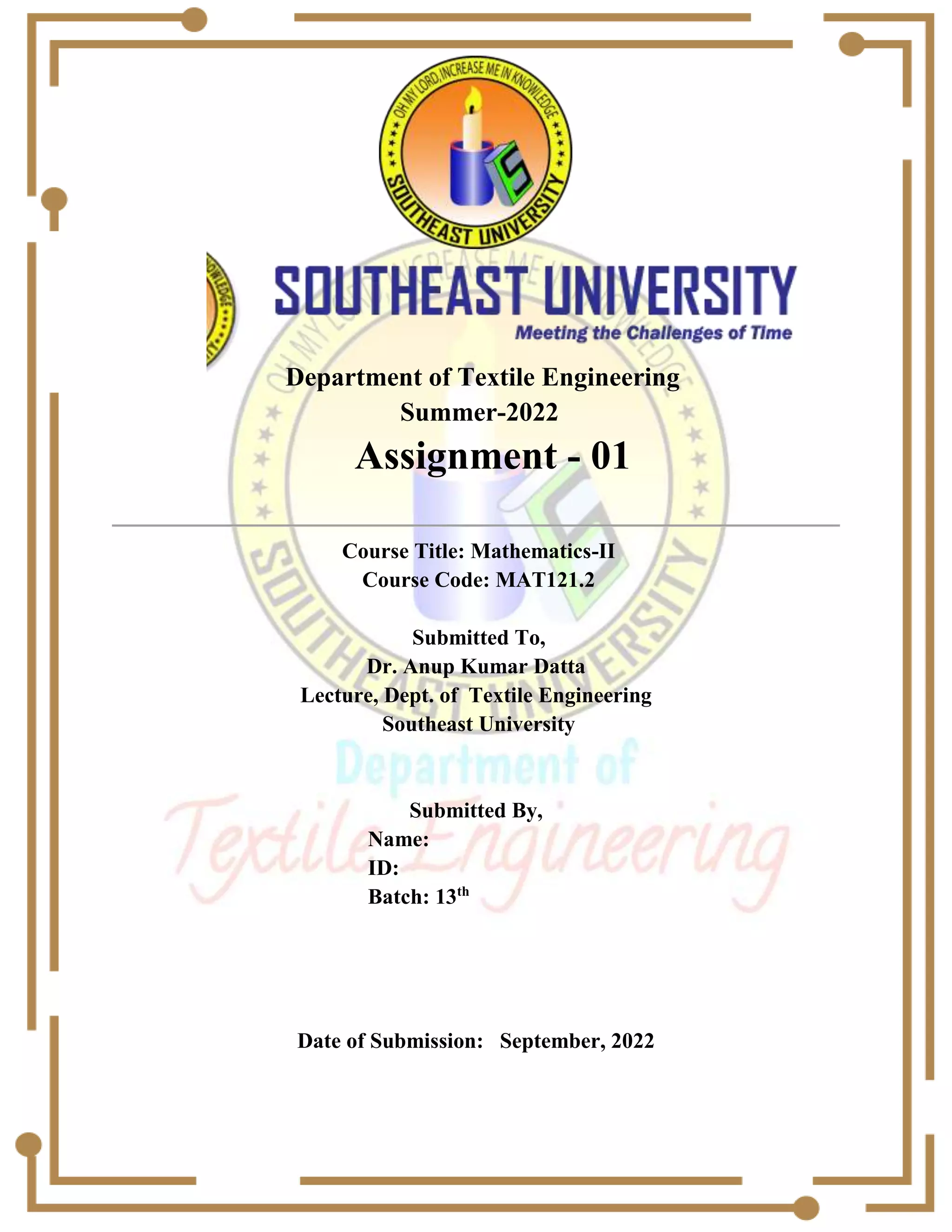 SEU assesment coverpage.docx