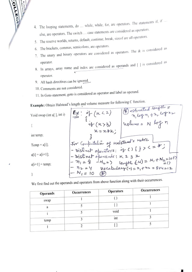SE-UNIT-3-II-Software metrics, numerical and their solutions.pdf