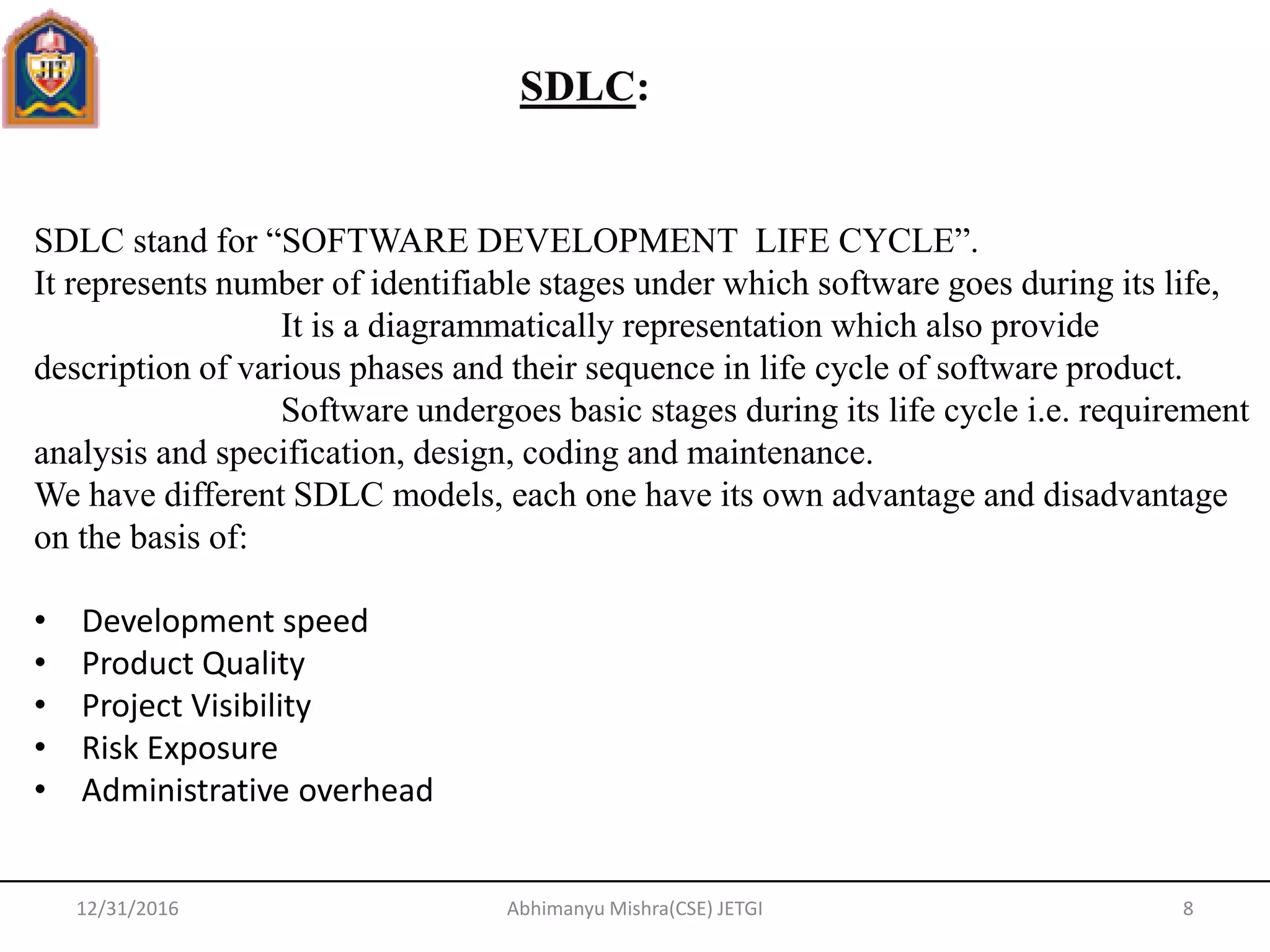 Software Engineering Unit 1 | PPTX