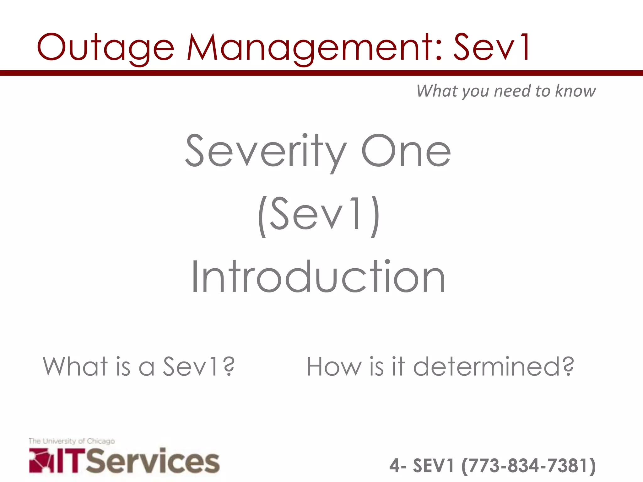 Sev1 introduction | PPTX