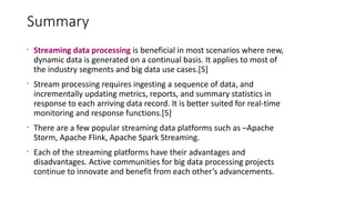Data Streaming For Big Data | PDF