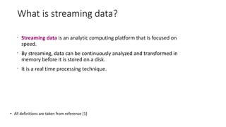 Data Streaming For Big Data | PDF