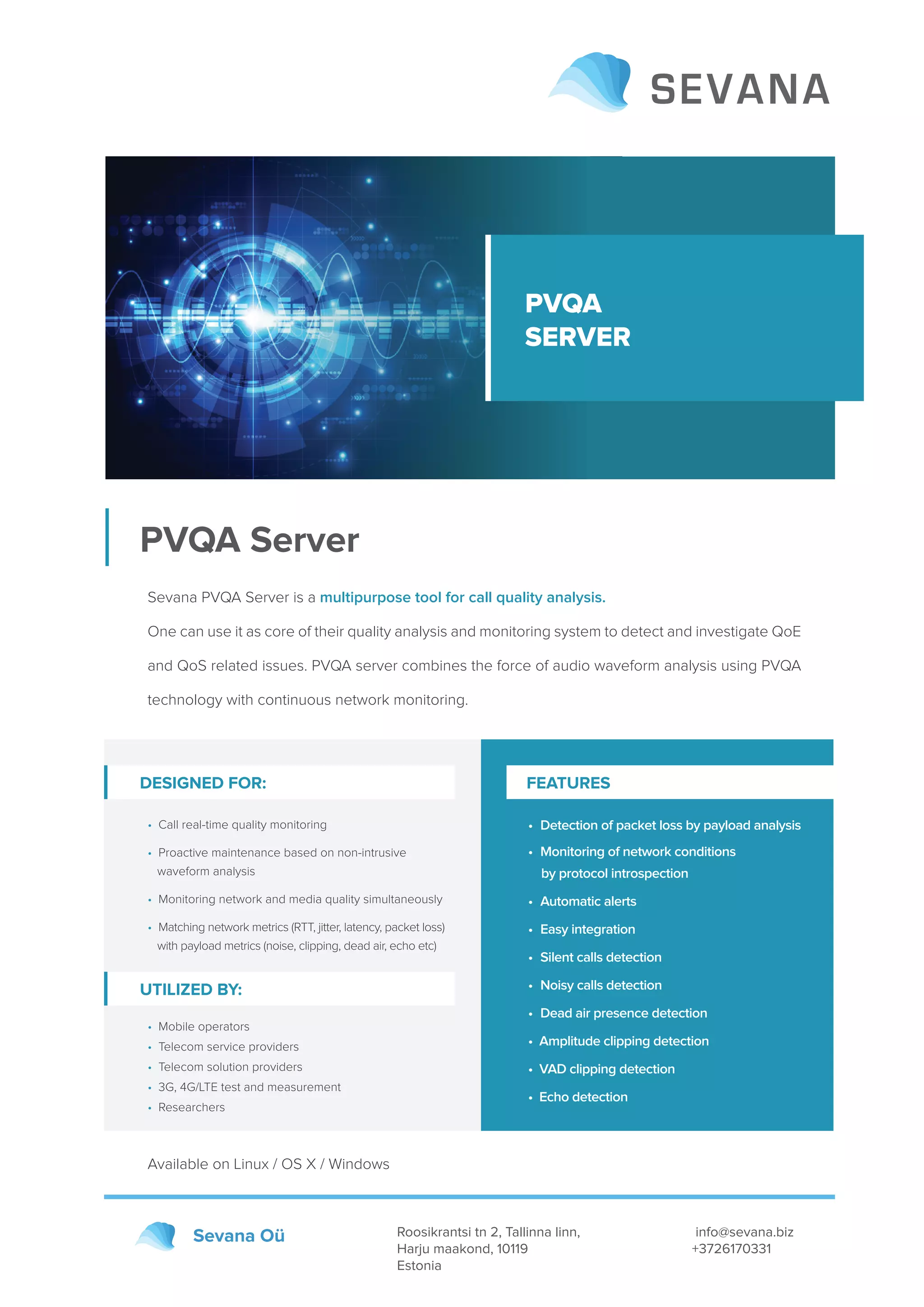 Sevana PVQA Server | PDF