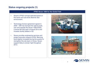 Sevan Marine Q3 2012 results presentation | PDF | Business Accounting & Finance | Business