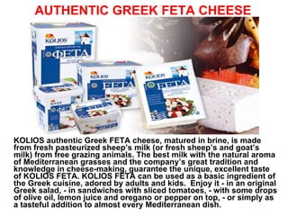 Sevastopoulos Offer: Authentic Greek Feta Cheese | PPS
