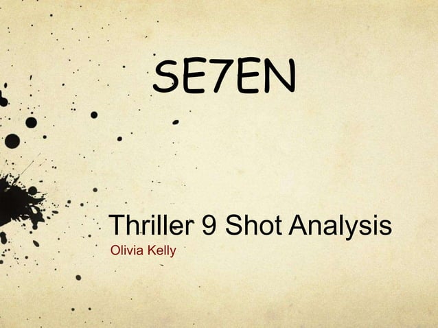 'Se7en' 9 shot analysis | PPT