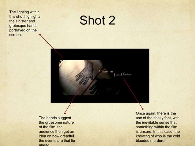 'Se7en' 9 shot analysis | PPT