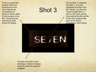 'Se7en' 9 shot analysis | PPTX