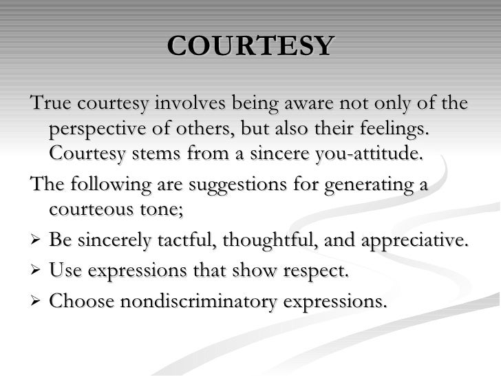 Courtesy Meaning