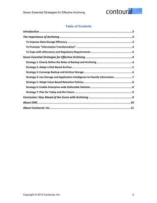 Seven Essential Strategies for Effective Archiving | PDF