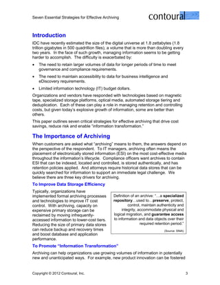 Seven Essential Strategies for Effective Archiving | PDF