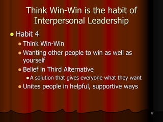 Seven Habits of Highly Effective People | PPTX