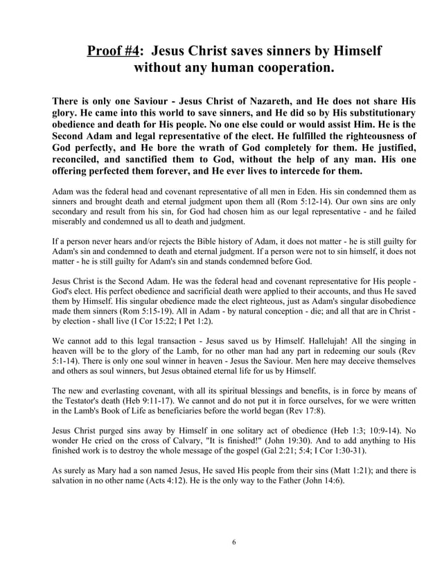 Seven proofs of unconditional salvation | DOC