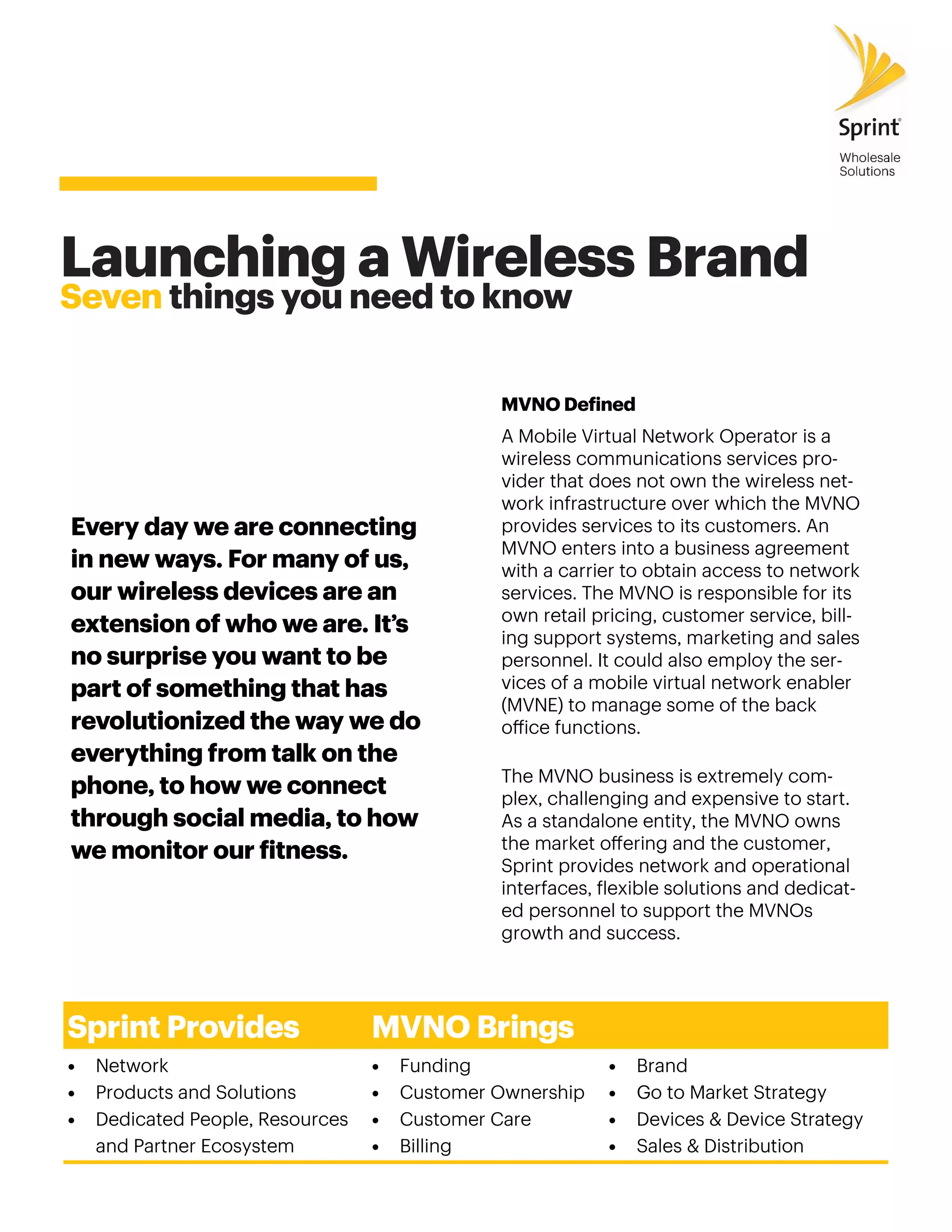 Seven Requirements of a Successful MVNO | PDF