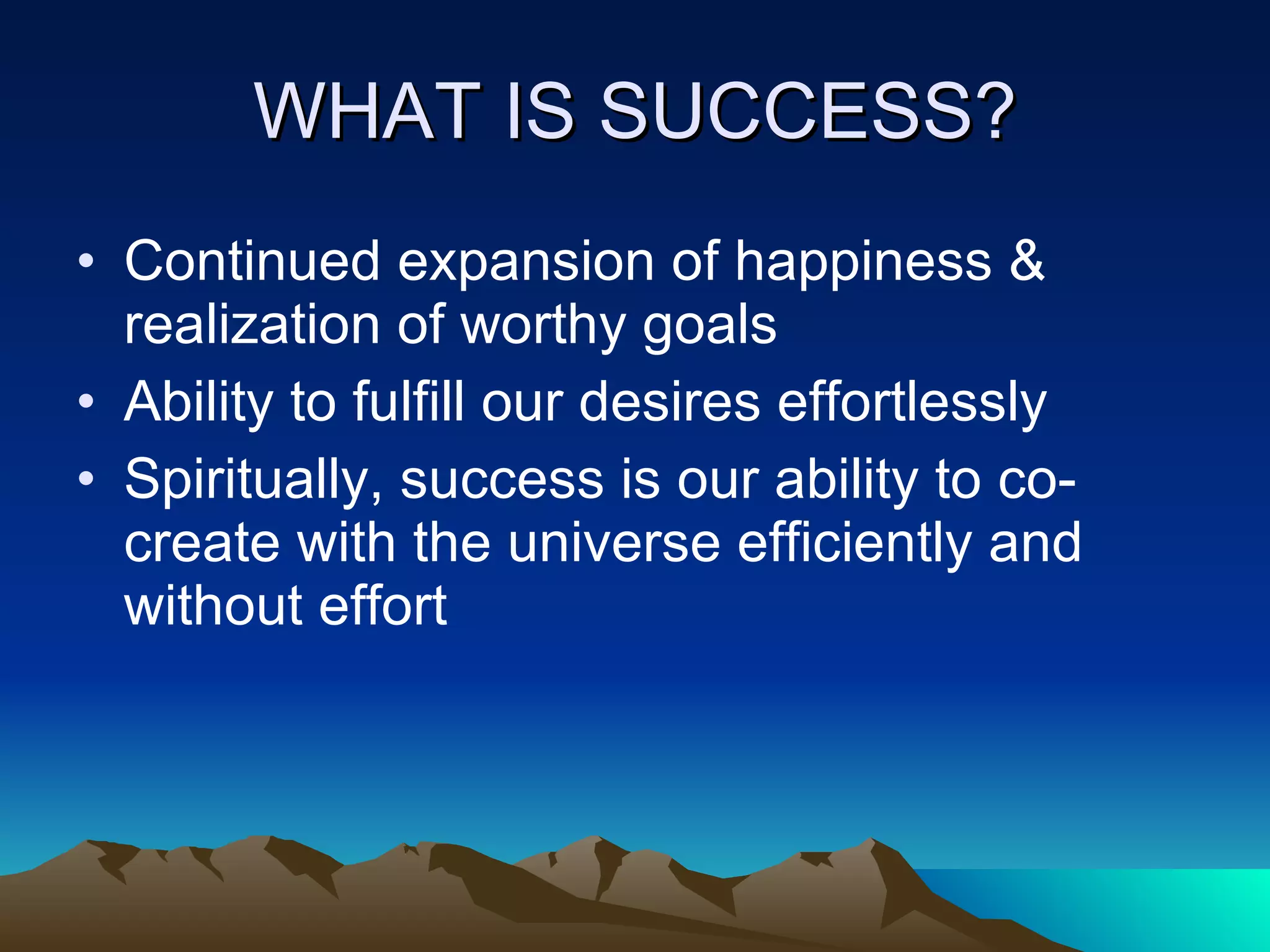Seven spiritual laws of success | PPT