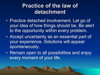 Seven spiritual laws of success | PPT