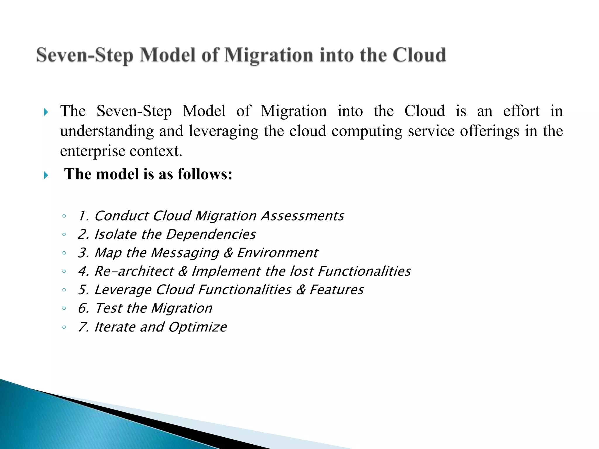 Seven Step Model Of Migration Into The Cloud Pptx Cloud Computing Internet