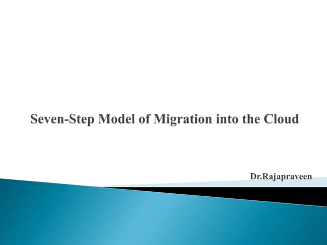 Seven step model of migration into the cloud | PPTX | Cloud Computing ...