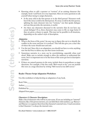 Seven (the series) Teachers' Guide | PDF