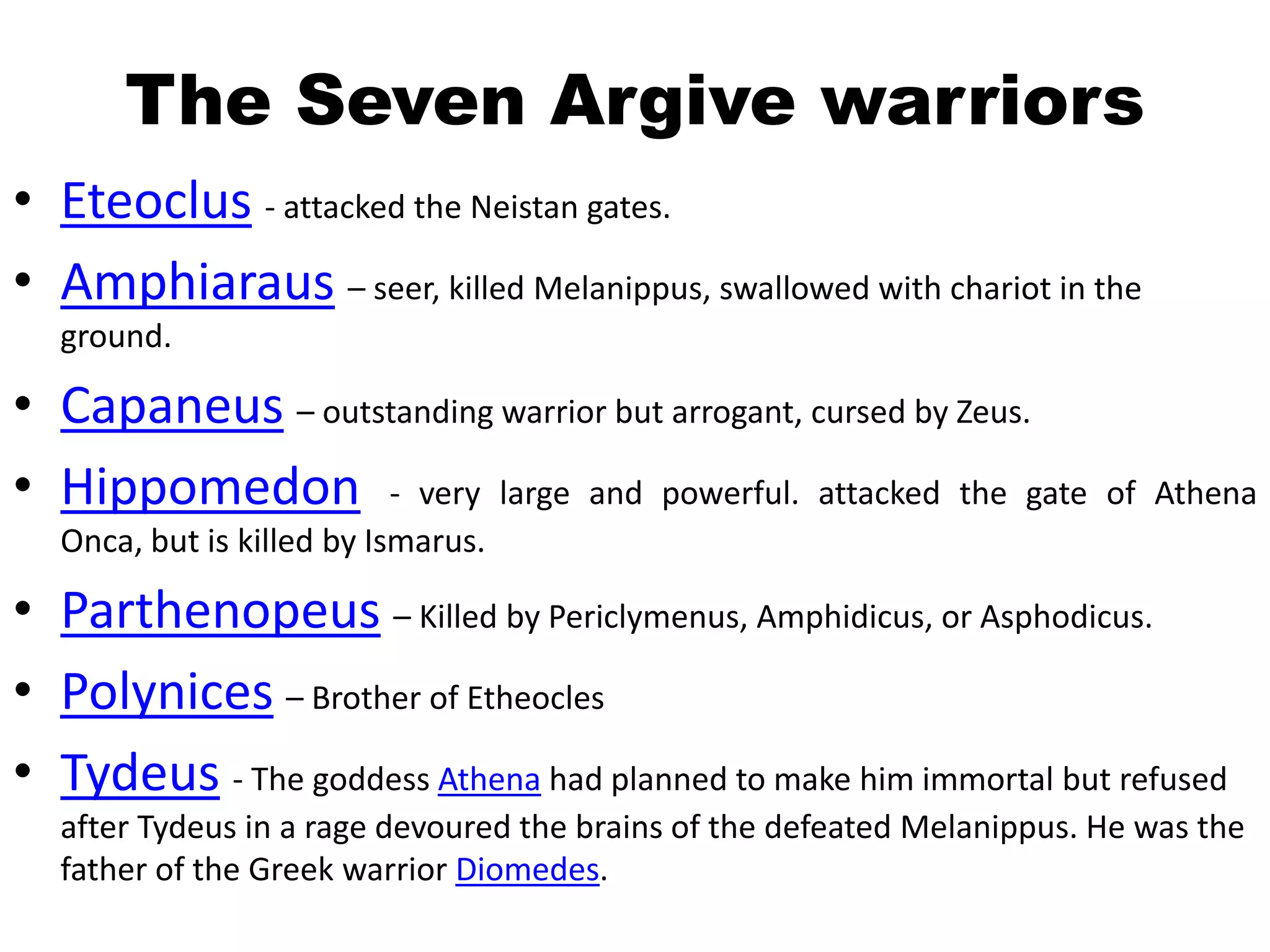 Seven Against Thebes | PPT