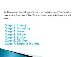 Seven ages of life | PPTX